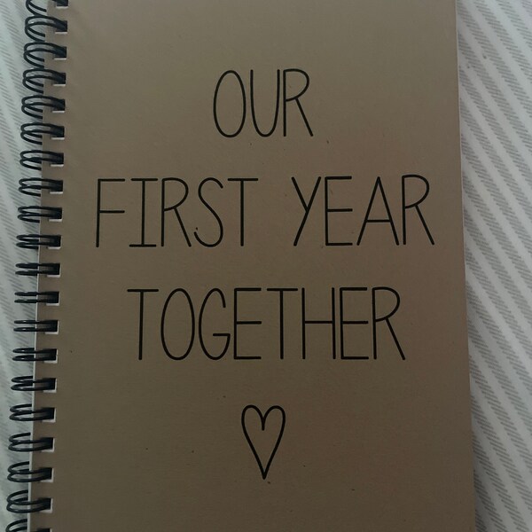 Our First Year Together - 5 X 7 Journal - Etsy