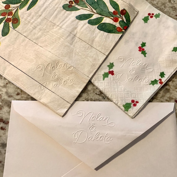 Napkin Embosser, Personalized Napkin Embosser, Long Reach Embossing ...