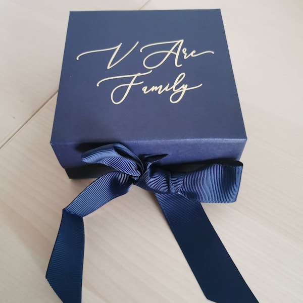 Personalised Navy Gift Box - Small - Etsy UK