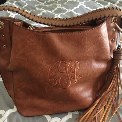 Rachel Monogrammed Tassel Hobo Purse Monogrammed Handbag - Etsy