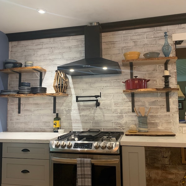 Quadruple Shelf Bracket, 1.5 Inch Heavy Duty Four Tier Multi Level ...