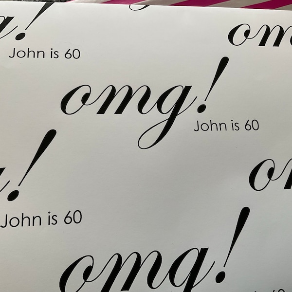 Personalised Funny Age, Birthday Wrapping Paper - Etsy