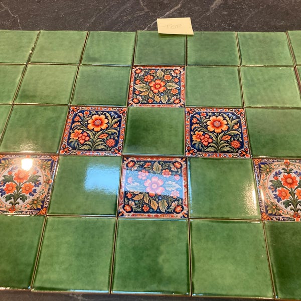 Raised Texture blue Celtic Rose Mexican Talavera Ceramic Tiles 4.25 X 4 ...