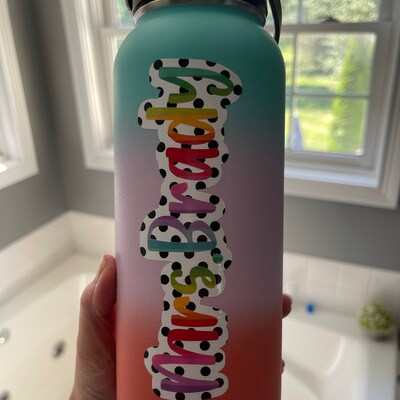 Two Tone Name Sticker Custom Double Layer Pattern Decal Two Color ...