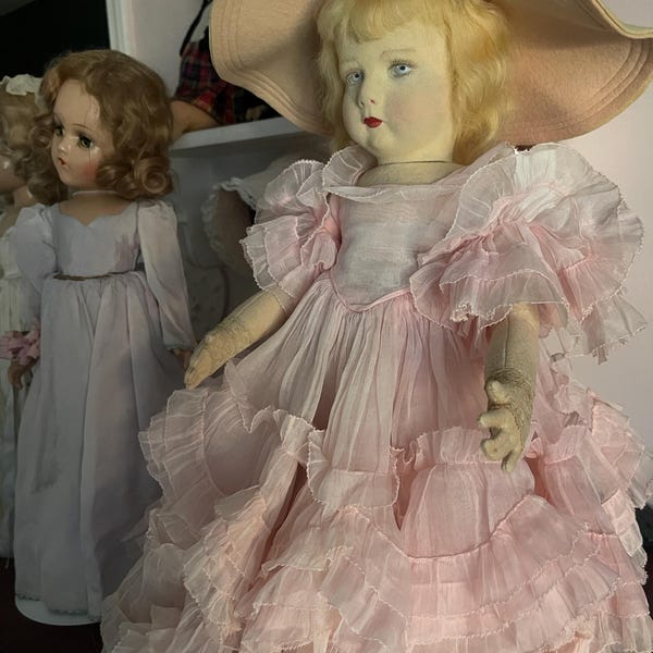 Madame Alexander Mop-top Billy & Wendy Dolls on Ann Rast Stand - Etsy