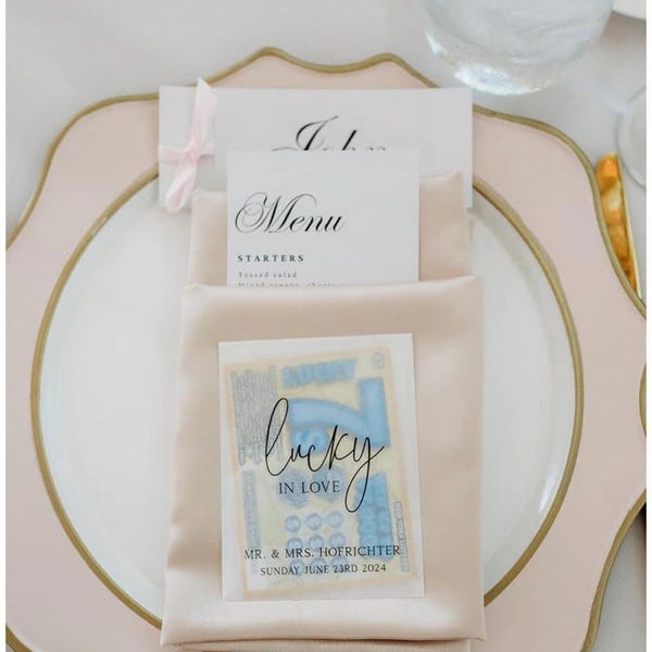 Scratch Card Holder Wedding Favour Packets Lucky in Love - 100% ...