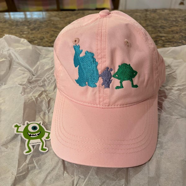 Disney Monsters Inc Sulley Boo Mike Inspired Embroidered Hat Multiple ...