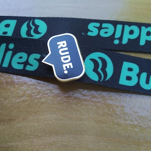 Rude Speech Bubble Enamel Pin | Etsy