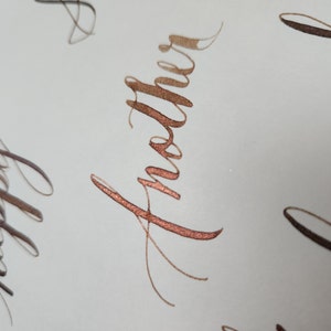 Walnut Shimmer Red Calligraphy Ink Calligraphy Kit Handmade Calligraphy ...