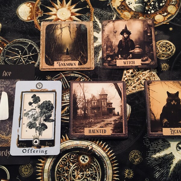 Tricks and Treats Halloween Oracle Deck, Vintage Halloween Divination ...