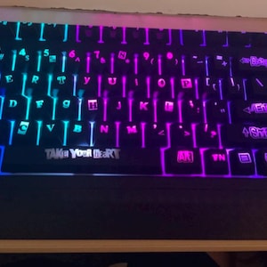Daedric Font Backlit Keycap Set top Print Only or Top and Front Side ...
