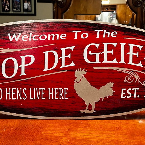 Personalized Chicken Farm Sign, Chicken Kitchen Decor, Chicken Sign for ...