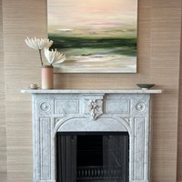 Large Earthy Ocean Art, 24 X 48 Inch Abstract Landscape Painting ...