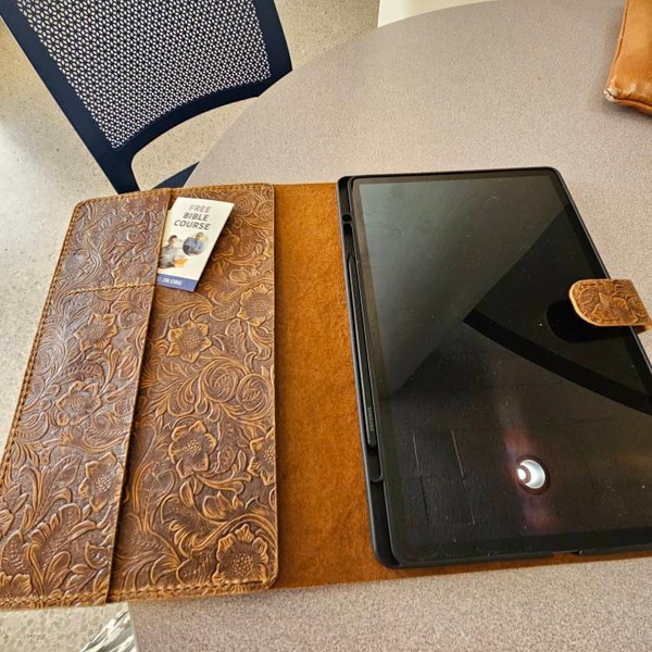 Personalized Leather Folio Case for Samsung Galaxy Tab S11, S10 Plus ...