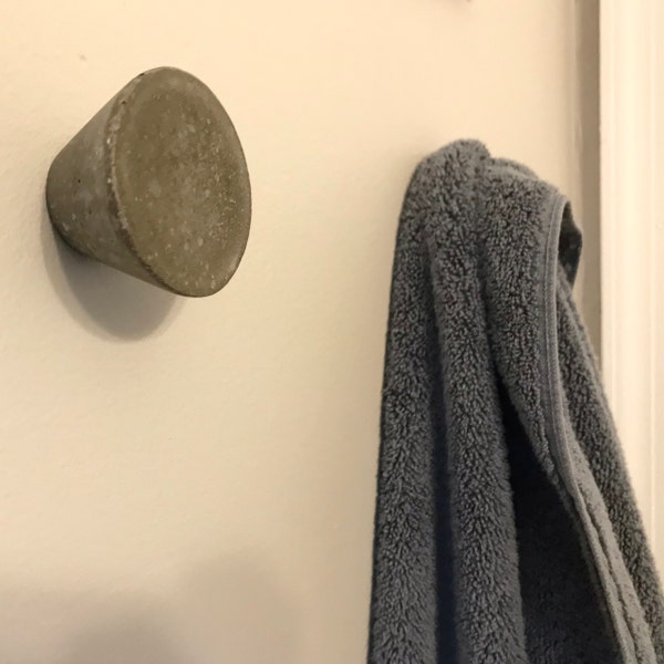 Large Cone Concrete Wall Hook | Coat Hook | Towel Hook | Outdoor Hook ...