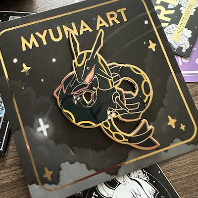 Myuna's XXL Shiny Rayquaza Pin Big Fanart Sky Dragon Legendary Hard ...