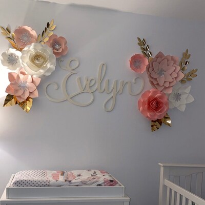 Nursery Name Sign Wood Name Cutout Wood Name Wood Name Sign Custom Wood ...