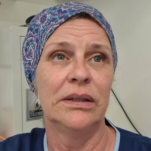 Handmade Aqua Sparkle Glitter Surgical Scrub Cap With Adjustable Toggle ...