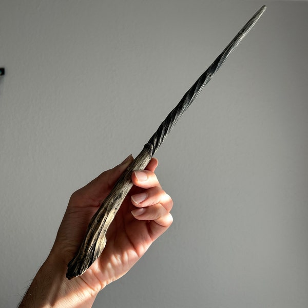 Wood Wand - Poplar 14", Handmade Wooden Magic Wand, One-of-a Kind ...