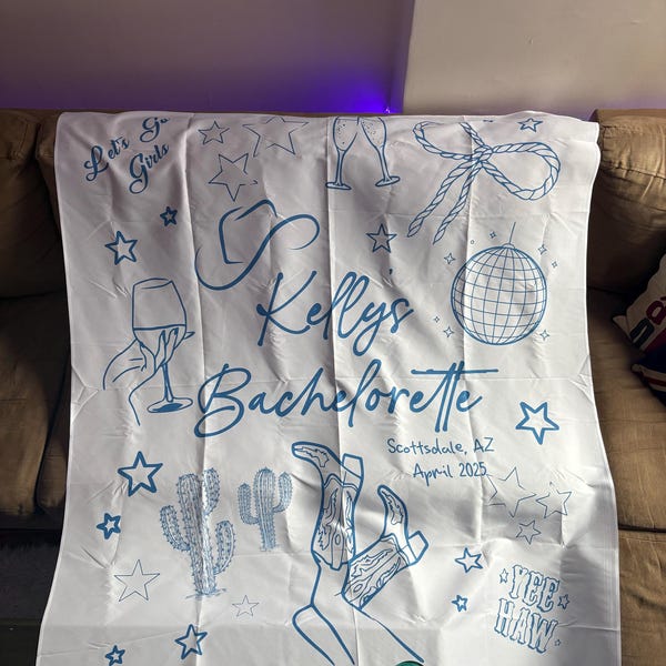 Custom Disco Cowgirls Bachelorette Tapestry Country Western ...