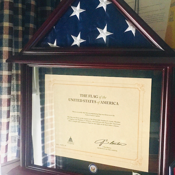 DECOMIL - 3x5 Flag Display Case With Certificate and Document Holder ...