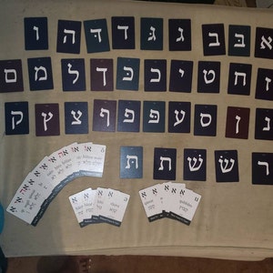 Biblical Hebrew Flashcards Alphabet & Vowels - Etsy