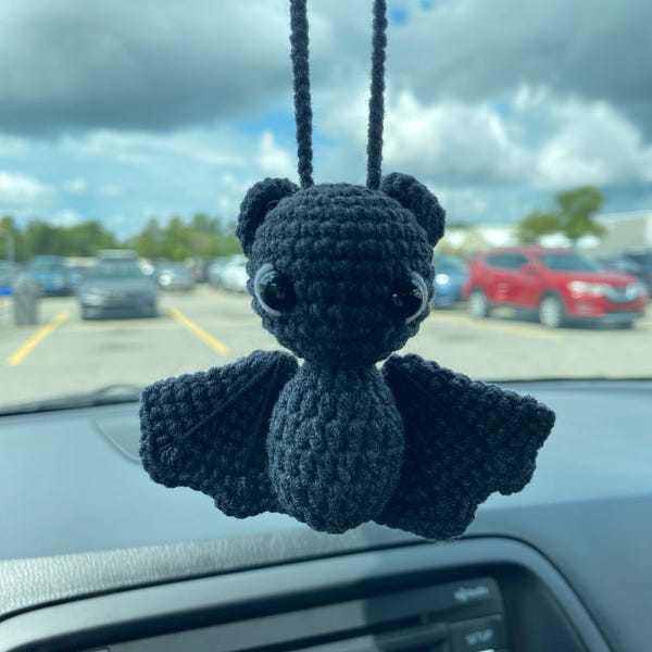 Goth Car Accessory Bat Plush Rear View Mirror Accessory for Women, Men ...