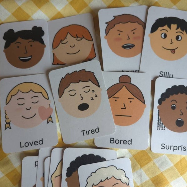 Emotion Flash Cards, Preschool Feelings Printable Flash Cards ...