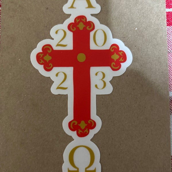 2025 Easter Paschal Candle Vinyl Sticker - Etsy