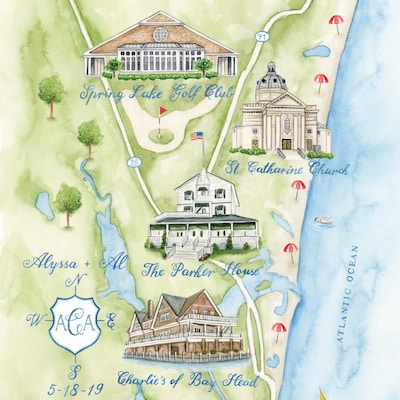 Customized Spring Lake Map Digital Only - Etsy