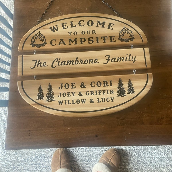 Outdoor Wood Sign Custom Camp Sign Personalized Camping Sign RV Decor ...