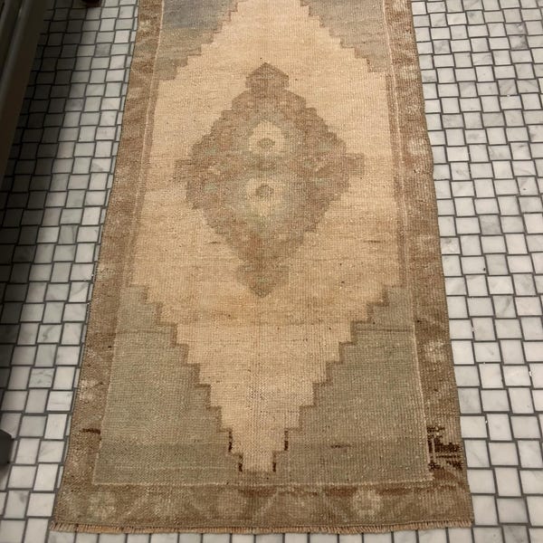 Brown Square Rug, Vintage Rug, Neutral Rug, Small Rug, Turkish Rug ...