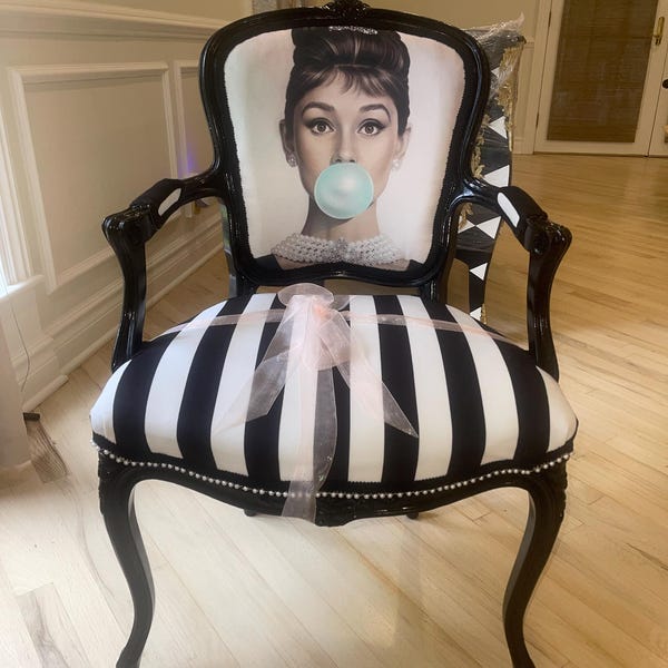 Curved Vintage Leather Arm Chair. Statement Chair. Stylish Hide Arm ...