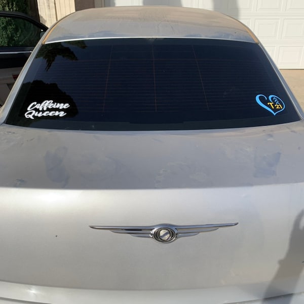 T21 Big Heart Decal TP162 Tall Vinyl Down Syndrome Chromosome Stickers ...