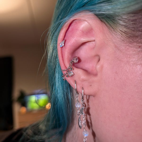 NEW ‣ Dido 14K Solid Gold Bead Charm Double Chain Attachment • 14K Gold ...