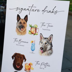 Custom Pet Seating Chart, Dog Seating Chart Sign, Custom Seating Chart ...