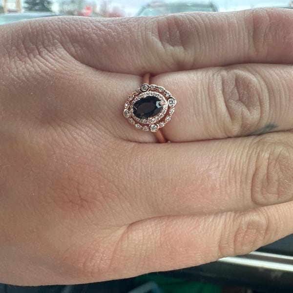Coffee and Whiskey Engagement Ring Set, His and Her Rose Gold Wedding ...
