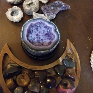 Malachite Matrix Crystal Geode Pillar Candle FREE SHIPPING - Etsy