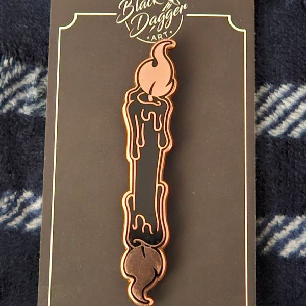 Burning at Both Ends Candle Black & Copper Enamel Lapel Pin - Etsy