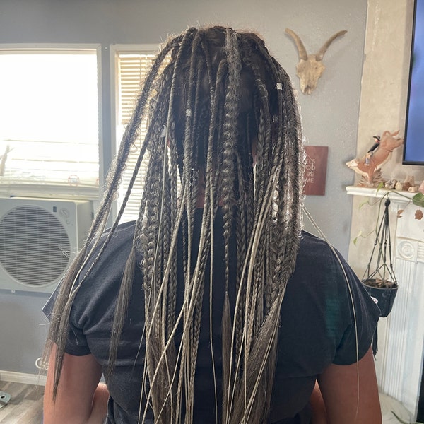 DE Blonde Curly Dreadlocks With Braids, White Crochet Dreads for ...