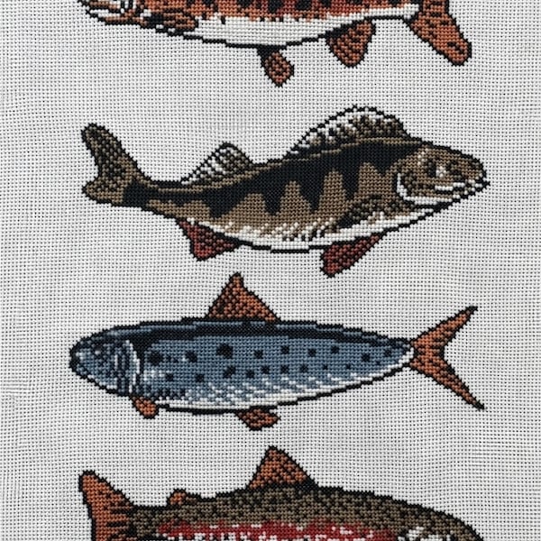 Fish Modern Cross Stitch Pattern, Fish, Sea, Osean, Art Fish, Counted ...