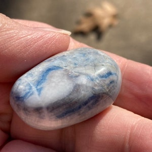 Blue Scheelite Tumbled Stone Lapis Lace Onyx Rare Unusual Find Calcite ...