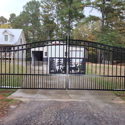 Decorative Rustic Metal Panel, Metal Panel Insert, Wildlife Scenery ...