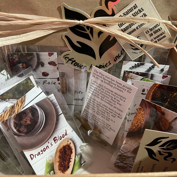 Incense Sample Pack - All-natural, Organic, Vegan, Herbal, Hand-rolled ...