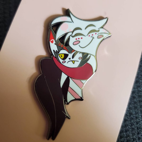 Hazbin Hotel Angel Dust and Husk Enamel Pin - Etsy