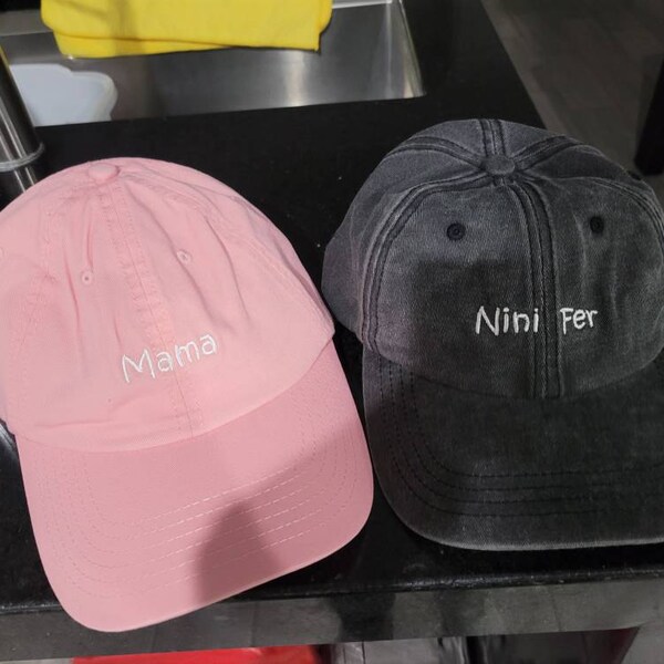Add Name or Text to Back or Side of Baseball Cap,back of Hat Embroidery ...