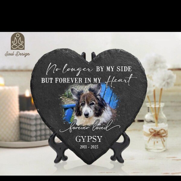 Personalized Pet Memorial Stone, Custom Photo Dog Memorial, Cat ...