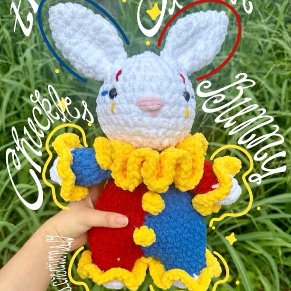 Crochet Jester Kitty and Bunny Pattern. Crochet Jester Bunny. Crochet ...