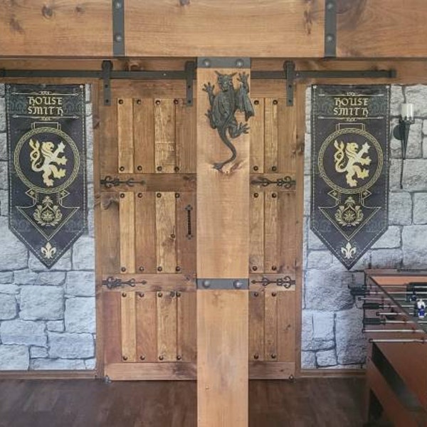 Customizable Medieval Style Family Pennants Personalized Swallowtail ...