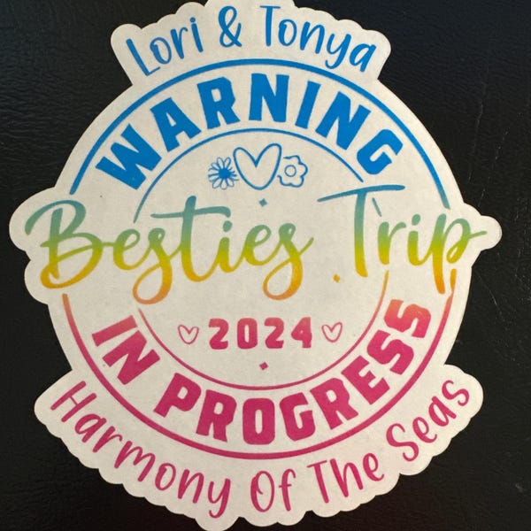 Personalized Bestie Cruise Door Magnet Besties Trip Gift 2026 Custom ...